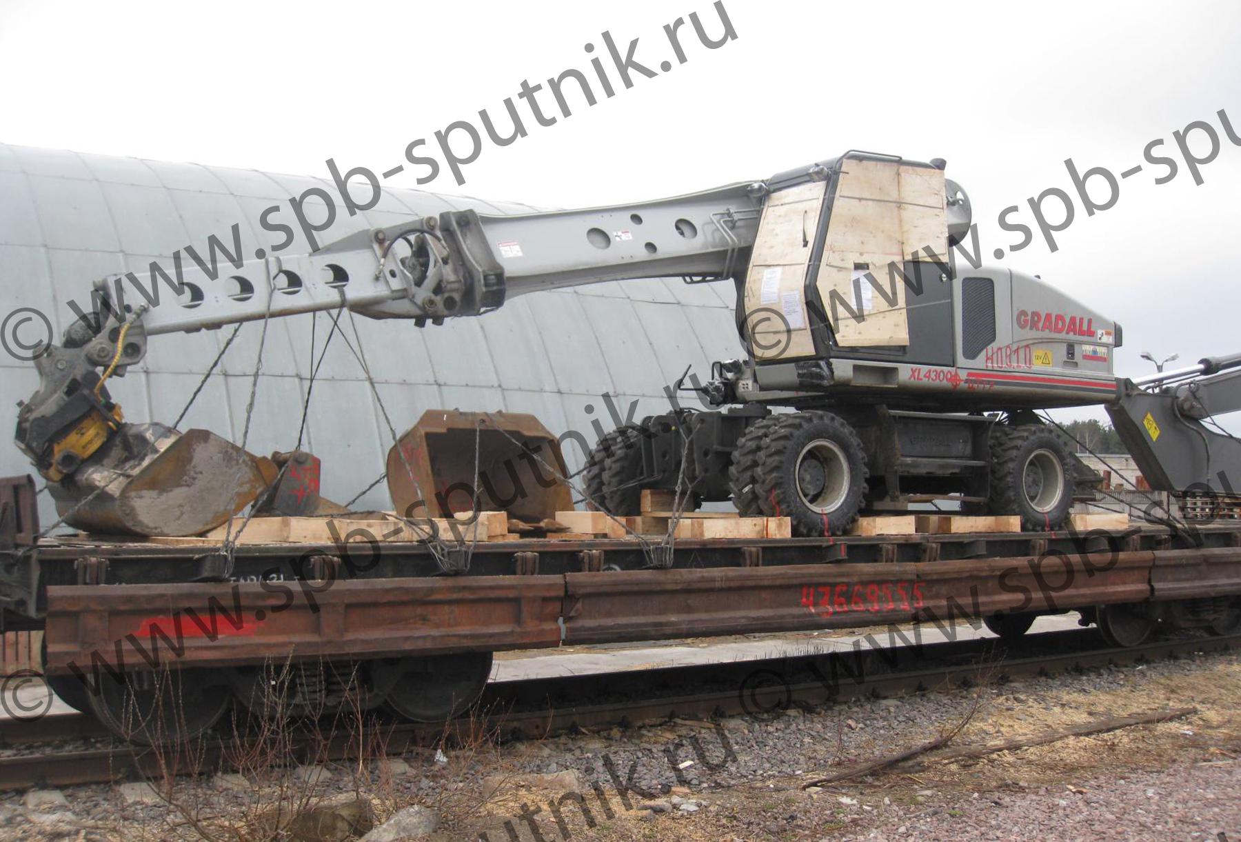 Перевозка экскаваторов по ж/д